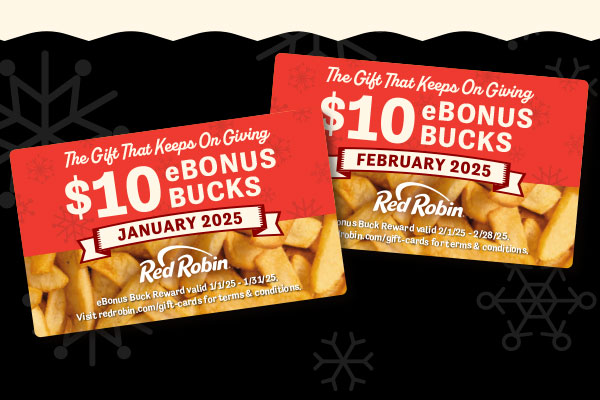 Give the gift of burgers with a Red Robin gift card | Red Robin
